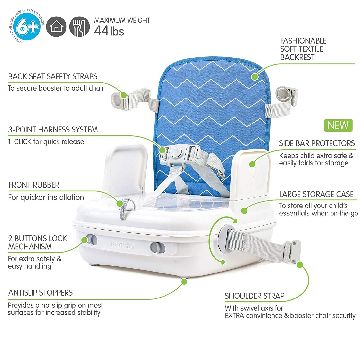 Benbat Feed & Go Booster - Blue