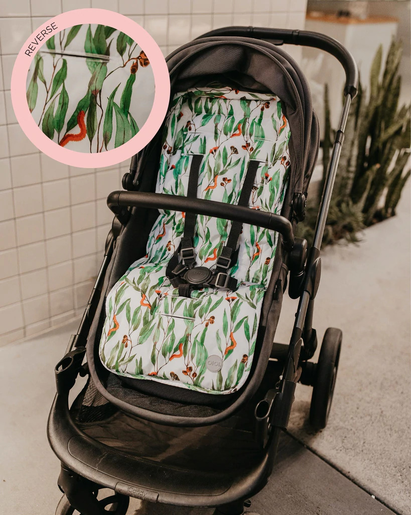 Reversible Pram Liner - Eucalyptus